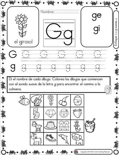 Fonética en español Set #8: Sílabas C /s/, G /j/ & Y by mrscortes