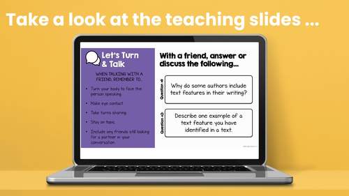 Nonfiction Text Features Mini Lessons: Lesson Plans, Google Slides ...