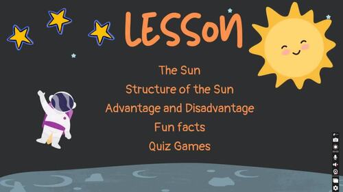 All About The Sun Star Planet PowerPoint Lesson Slides for 1st 2nd 3rd