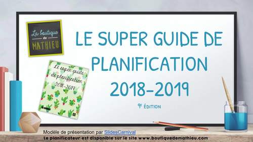 Guide de planification 2018-2019 - Cactus - Préscolaire - French Planner