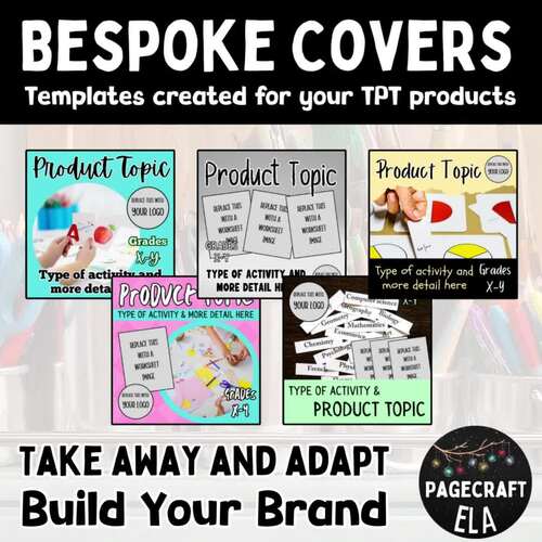 BESPOKE Product Cover Design | TPT Sellers | Editable Templates | TPT