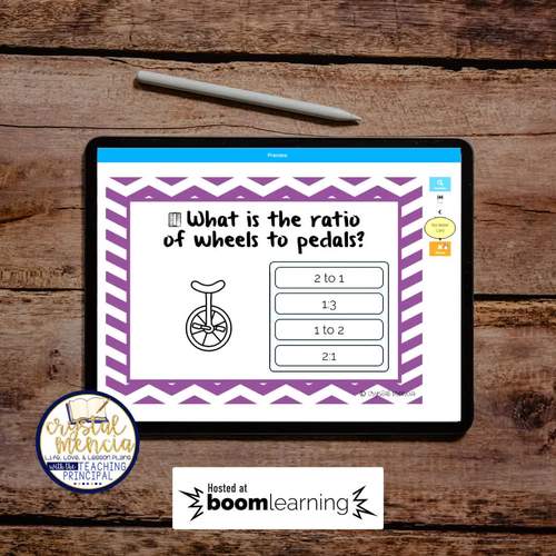 6RP1 Ratios and Proportions Boom Cards™ | Distance Learning Digital ...