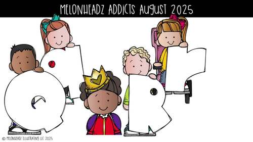 Melonheadz Addicts August 2025 clip art, Alphabet Mini by Melonheadz ...