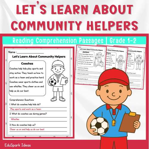 Let’s Learn About Community Helpers – Reading Comprehension Passages ...
