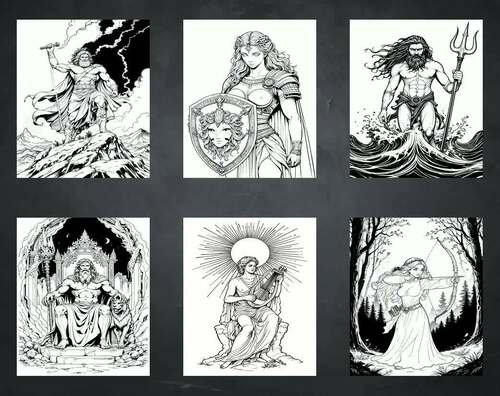Greek Mythology Coloring Book - Epic Gods, Heroes & Monsters! | TPT