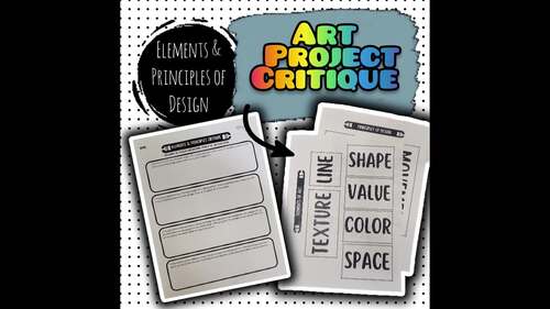 Elements of Art & Principles of Design Art Critique - Middle & High ...