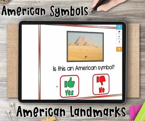 American Symbols and Landmarks Yes or No Questions Boom Cards Social ...