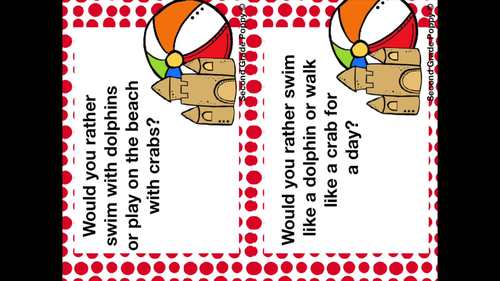 Would you rather..???- Beach Edition Distance Learning by Second Grade ...