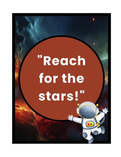Growth Mindset| Posters Space Theme| Affirmation| Bulletin board set