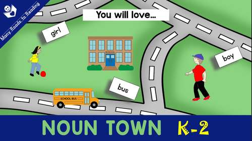 Nouns - Noun Town DIGITAL and PAPER by Many Roads to Reading | TpT
