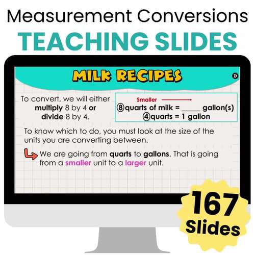 Measurement Conversions Teaching Slides - 5th Grade Math Teaching Slides