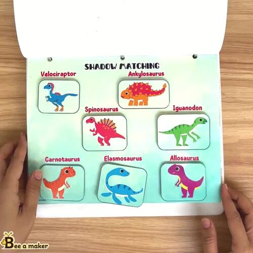 Dinosaur busy book or busy binder by Bee a maker | TPT