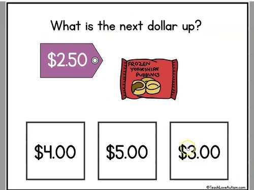 Frozen Food Next Dollar Up Digital Task Cards and Boom Cards | TPT