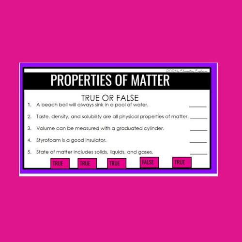 Science Properties of Matter Bundle Google Slides Stations Writing 4th ...