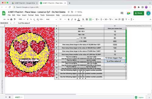 MEGA Digital Math Pixel Art Activities: 2nd-5th Grade Spiral Review ...