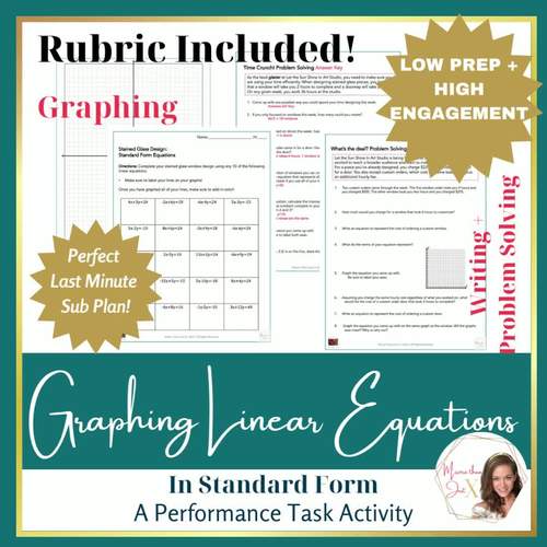 Standard Form Graphing Linear Equations Activity by Moore Than Just X