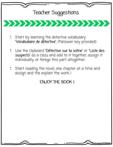 Étude de roman: ZONE D'OMBRE | Novel Study | + Answer key | en Français