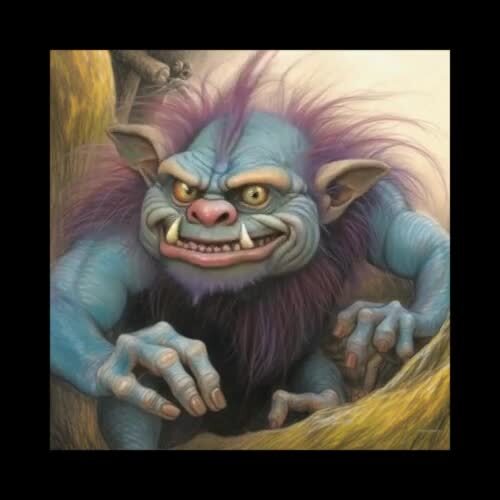 TROLLS, GOBLINS AND OGRES - 50 Printable AI Art Grayscale Coloring Pages