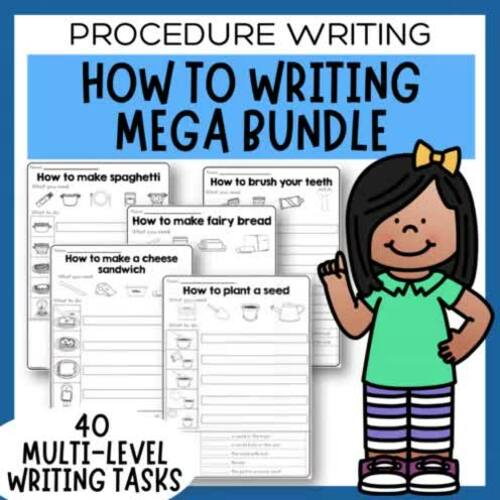 How To Writing Mega Bundle | 55 Differentiated Procedural Writing ...