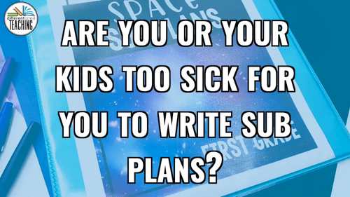 Emergency Sub Plans 1st Grade: Math, Reading Work, Lessons Read Aloud ...