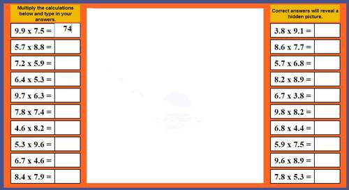 Mystery Digital Pixel Art NO PREP - Sunrise Decimal Multiplication ...