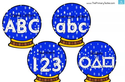 Boom Cards - Tracing Letters, Numbers and Shapes - Snow Globe | TPT