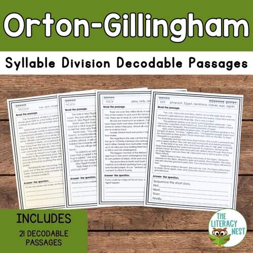 Decodable Passages for Syllable Division Multisyllabic Words with ...