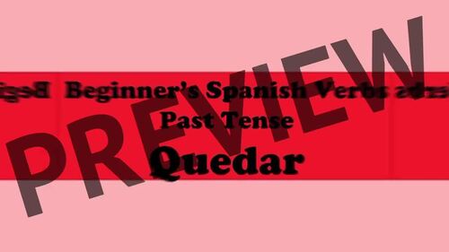 Quedar - Spanish Regular -AR Past Preterite Verb Conjugation - PowerPoint