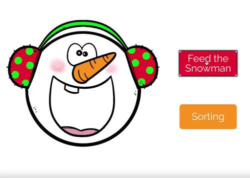 Feed the Snowman: Core and Food Vocabulary | Boom Cards™ by SpeechySisters