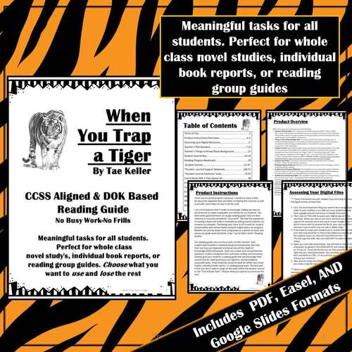 When You Trap a Tiger | Reading Guide | Book / Literature Novel Study ...