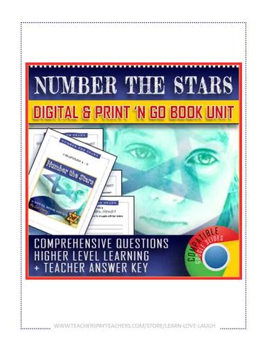 Number the Stars Novel Study | Distance Learning | Google Classroom ...