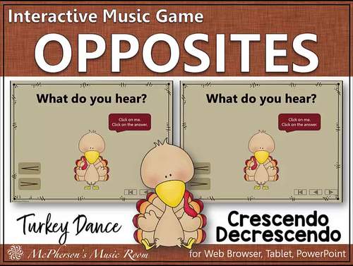 Thanksgiving Music Dynamics Interactive Game Crescendo Decrescendo ...