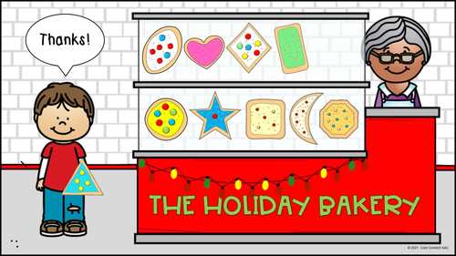 The Holiday Bakery | Interactive Slide Show | Shape ID | PreK | Autism