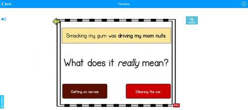 Idiom Collection for BOOM Cards for Speech Therapy | Distance Learning