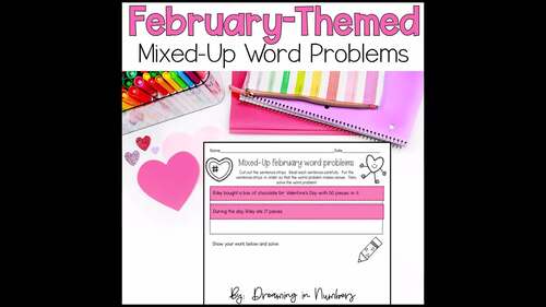 February Word Problems Within 100 - Problem-Solving - Intervention