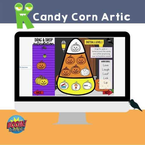 K Candy Corn Boom Cards™ & Printable Dot Art Articulation Halloween ...
