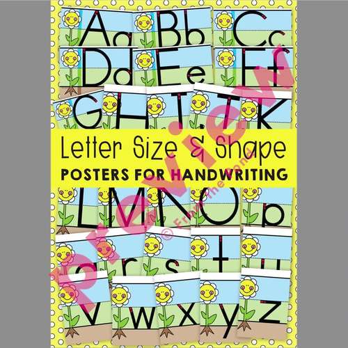 Handwriting Posters with Sky Grass Ground by From the Pond | TPT
