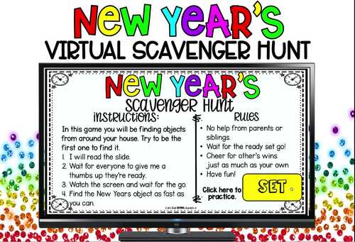 Virtual New Year's | After Break Activities & Games | Scavenger Hunt