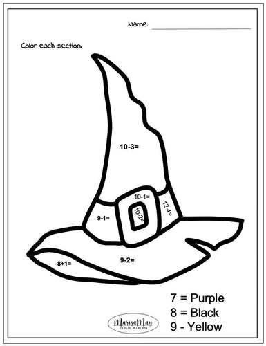 Elementary Math (First Grade) - Halloween Themed Fun Activity Worksheets