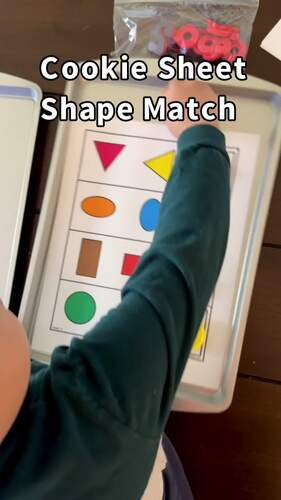 Shapes Center, Match Shapes to Real Objects, Cookie Sheet, 2D Shapes