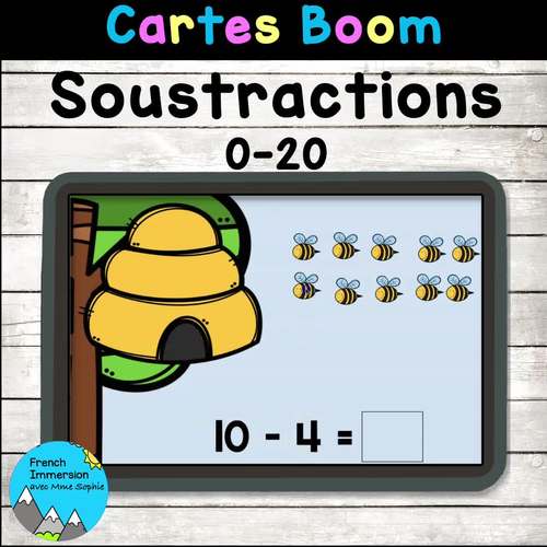 Soustractions des chiffres jusqu'à 20 sur Boom Spring subtraction within 20
