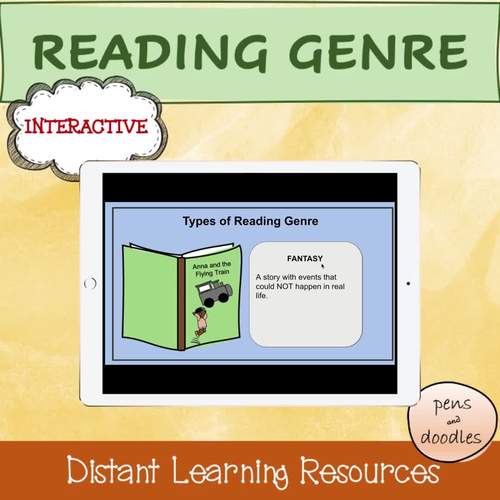 READING GENRE Interactive Activity for Google Slides™ by pens and doodles