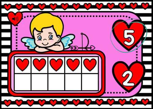 Boom Cards ™ Valentine's Ten Frame Counting by Annie's ABC's and 123's