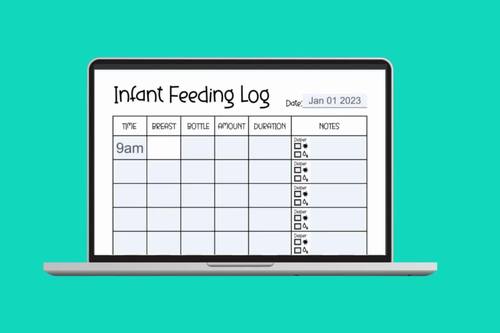 Infant Feeding Log | Baby Tracker | Infant Log | Baby Daily Log | TPT