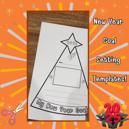 My New Year 2025 Goals Craft | Goal Setting & Bulletin Board Templates