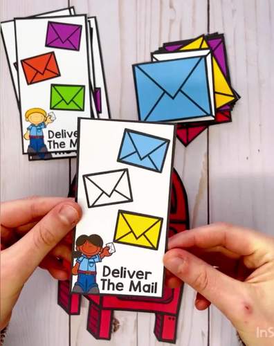 Mail Carrier Shapes and Colors Centers Preschool Community Helpers