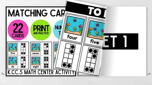 Ten Frames and Scattered Formations 0–10 | Matching Cards | Jellyfish Theme
