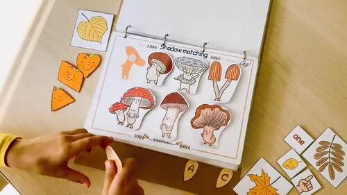 Fall Busy Book Printable Quiet Book Autumn Toddler Learning Materials