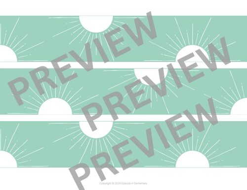 Cool Colors Printable Bulletin Boarders | Blue and Green | TPT