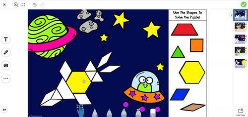 Seesaw Pattern Block Puzzles- Space Themed by Created by Chelsea